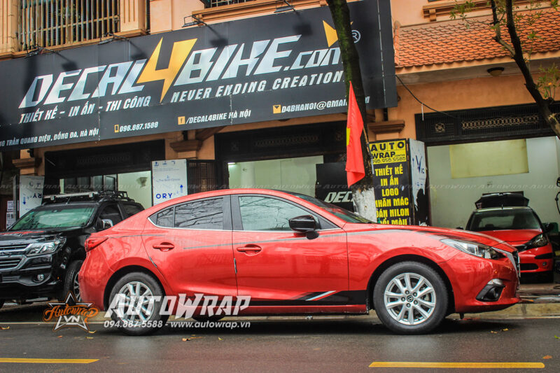 Mazda 3 Red Black Racing Kit - AutoWrap Center