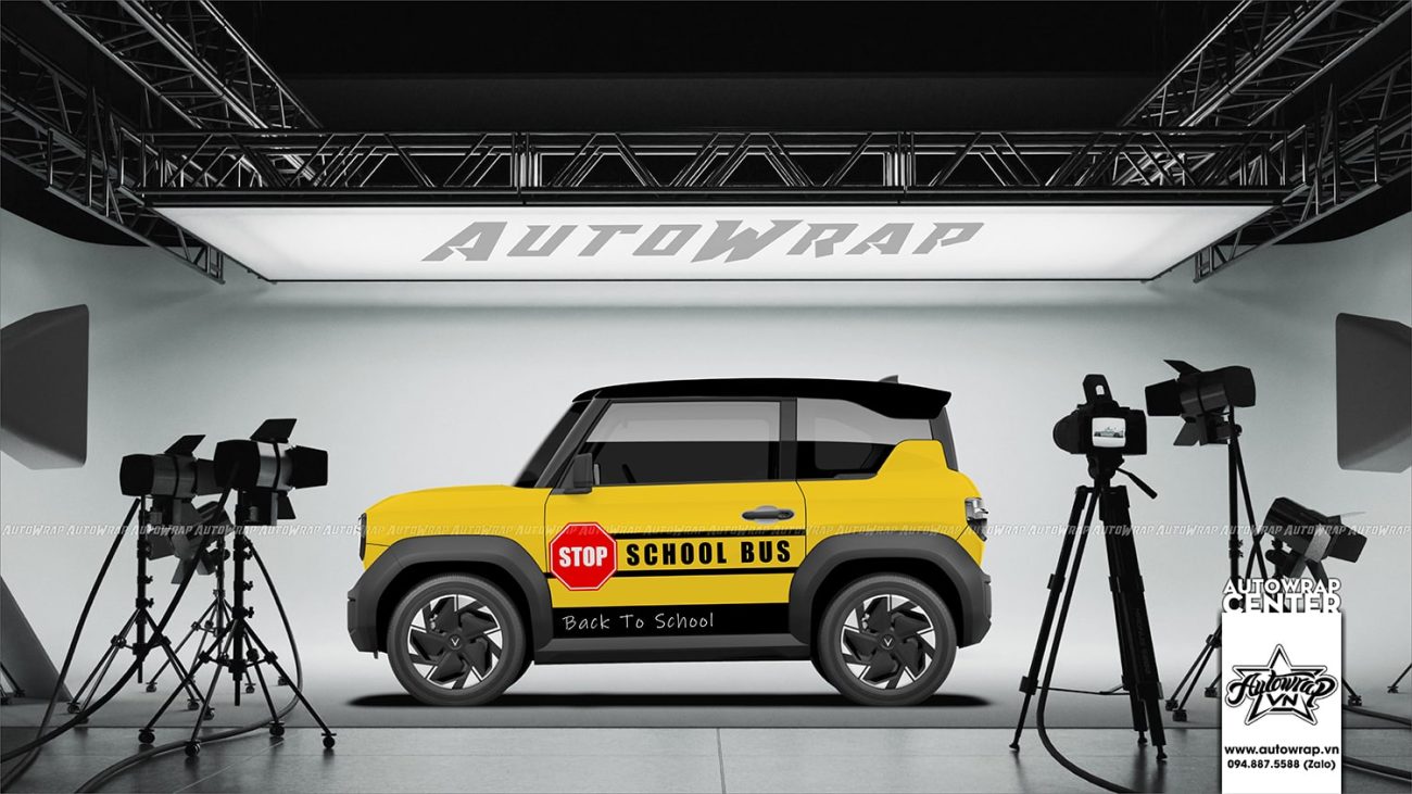 Tem xe Vinfast VF3 School Bus - AutoWrap Center